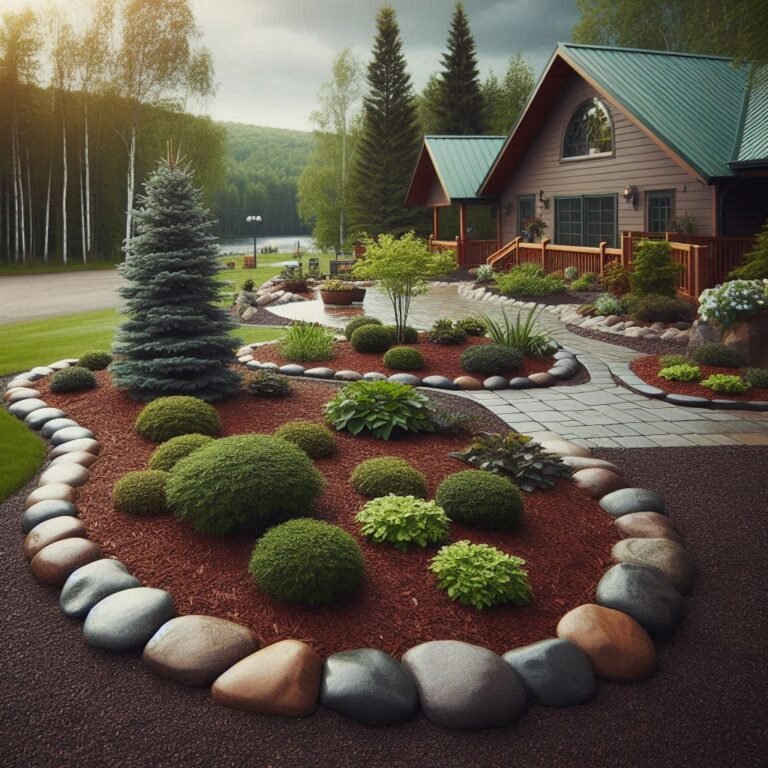 17 Stunning Landscaping Ideas & Designs With Mulch And Rocks - My ...