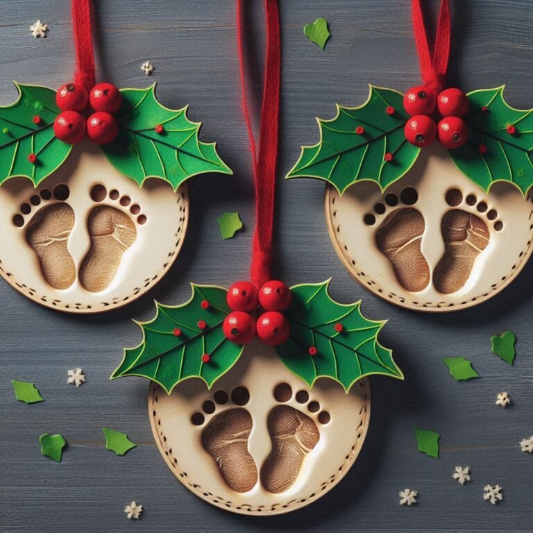 20+ Mistletoes Footprint Crafts For Kids - My Besuited Home