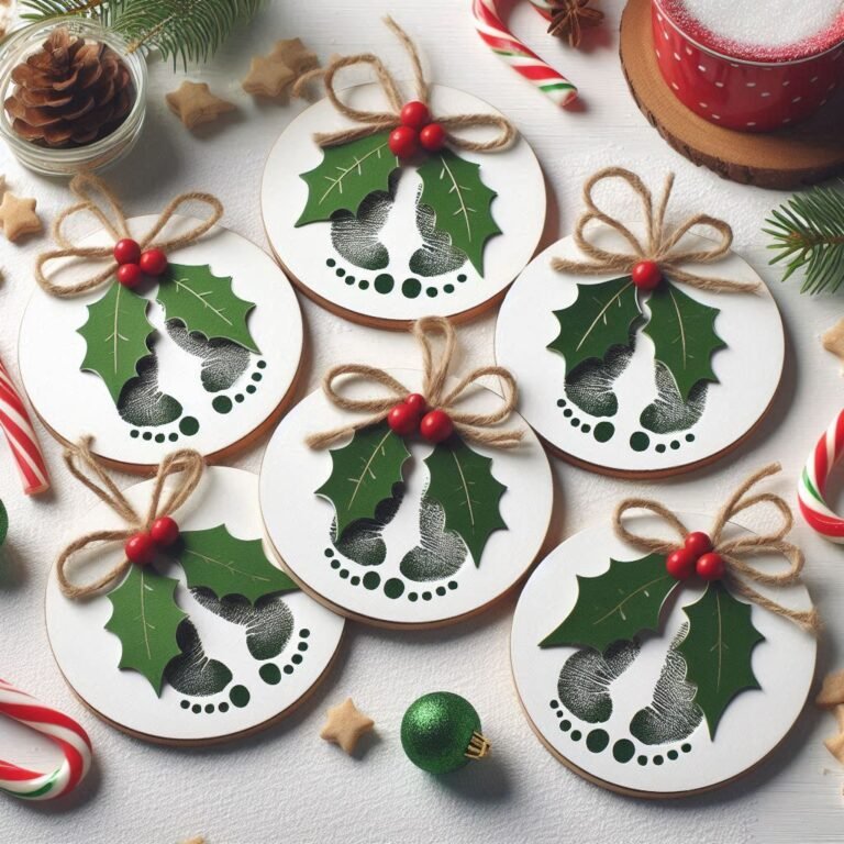 20+ Mistletoes Footprint Crafts For Kids - My Besuited Home