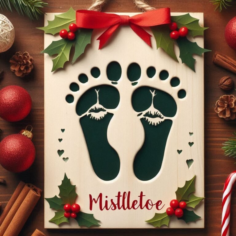 20+ Mistletoes Footprint Crafts For Kids - My Besuited Home