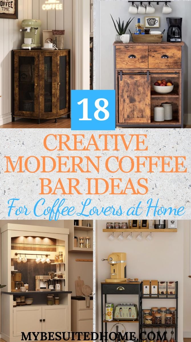 18 Creative Modern Coffee Bar Ideas For Coffee Lovers At Home - My ...