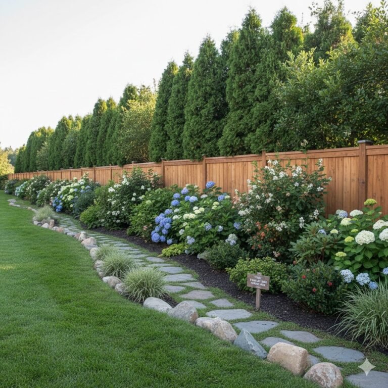 13 Fence Line Landscaping Ideas - My Besuited Home